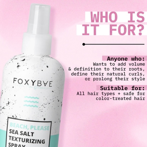 foxybae | Hair | Foxybae Beach Please Sea Salt Texturizing Spray | Poshmark